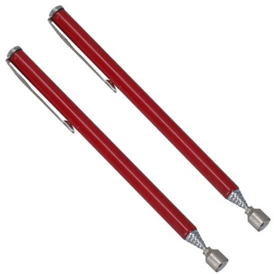 Magnetic Slim Line Telescopic Extendable Extending Pick Up Tool Pen 2pc