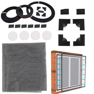 Magnetic Window Screen Net Mesh Fly Insect White Bug Moth Door Netting ...