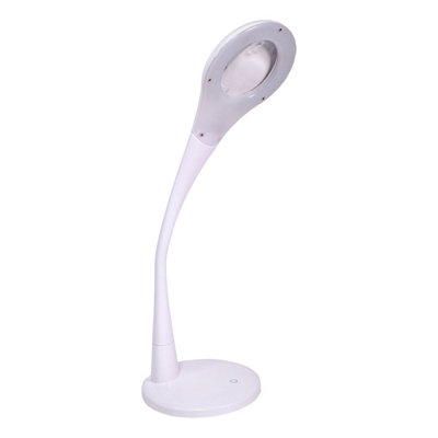 Magnifying LED Desk Lamp - Flexible Neck and Dimmer - Sew Stylish SO1279
