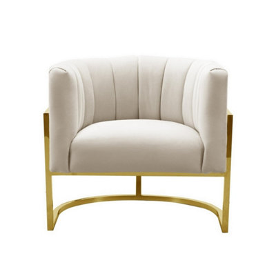 MAGNOLIA SPOTTED CHAIR - STAINLESS STEEL/VELVET/WOOD - L69.8 X W78 X ...