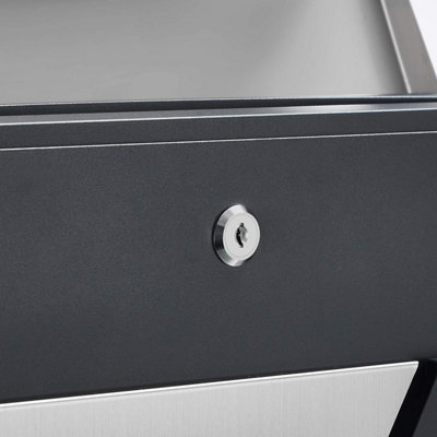 Mailbox, Wall-Mounted Letter Box with Viewing Windows, Stainless Steel ...