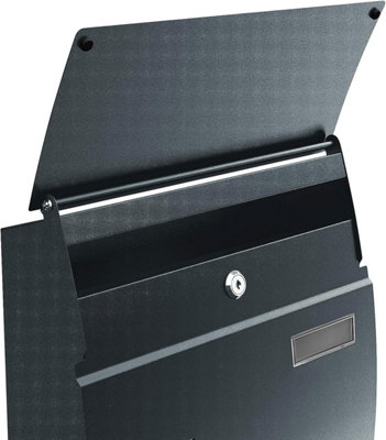 Mailbox, Wall-Mounted Lockable Post Letter Box with Viewing Windows ...