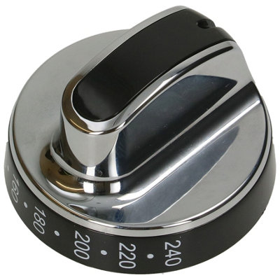 Main Oven Control Knob - Black / Chrome