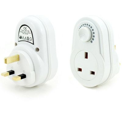 Mains Dimmer Switch UK Plug Socket Light Lamp Dimmable Bulb Brightness ...