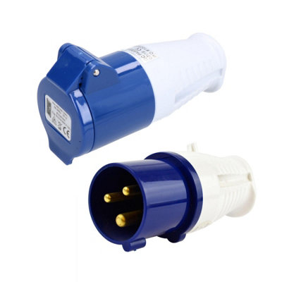 Mains Electric Hook Up Site Plug & Socket Caravan Generator Boat Shore ...