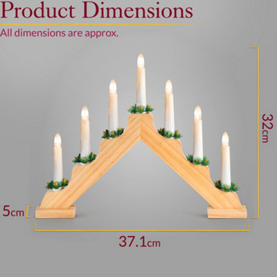 Mains Powered Christmas Candle Bridge Christow