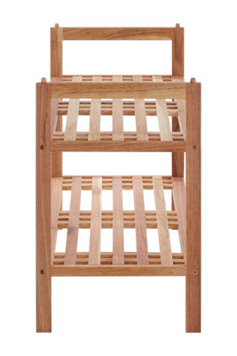 Maison by Premier ARLA 2 Tier Slatted Design Stackable Shoe Rack