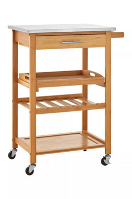 Maison by Premier Bamboo One Drawer Kitchen Trolley