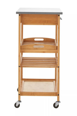 Maison by Premier Bamboo One Drawer Kitchen Trolley
