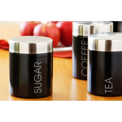 Maison by Premier Black Enamel Sugar Canister - Single Canister | DIY ...