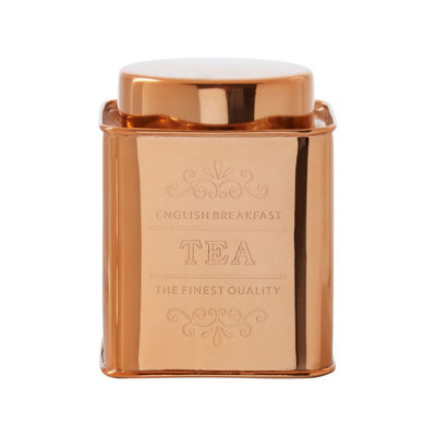 Maison by Premier Chai Square Copper Finish Tea Canister - Single ...