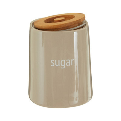 Maison by Premier Fletcher Beige Ceramic Sugar Canister - Single Canister