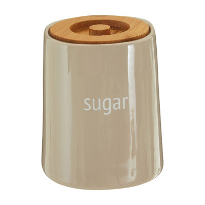 Maison by Premier Fletcher Beige Ceramic Sugar Canister - Single Canister