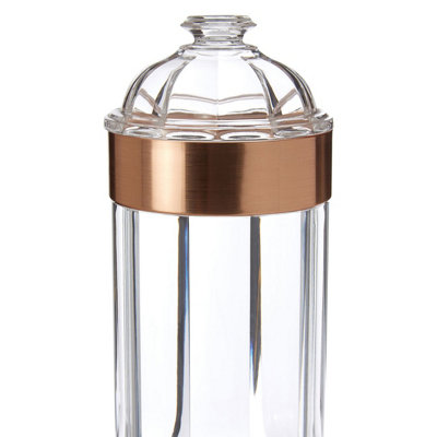 Maison by Premier Large Rose Gold Acrylic Canister - Single Canister