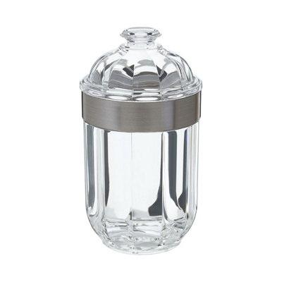 Maison by Premier Medium Silver Acrylic Canister - Single Canister