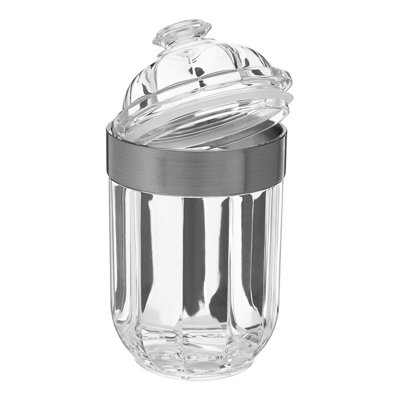Maison by Premier Medium Silver Acrylic Canister - Single Canister ...