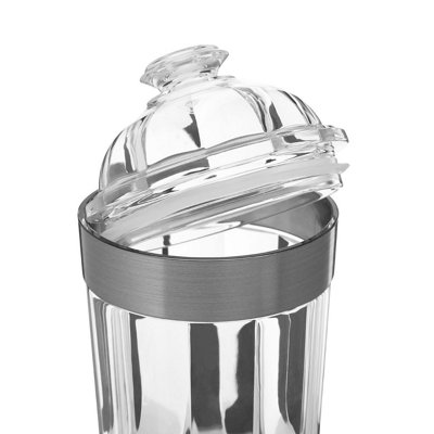 Maison by Premier Medium Silver Acrylic Canister - Single Canister