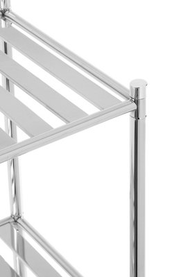 Maison by Premier Micah 3 Tier Chrome Shelf Unit with Rubber Feet