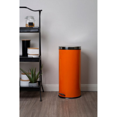Maison by Premier Miller 30Ltr Orange Pedal Bin