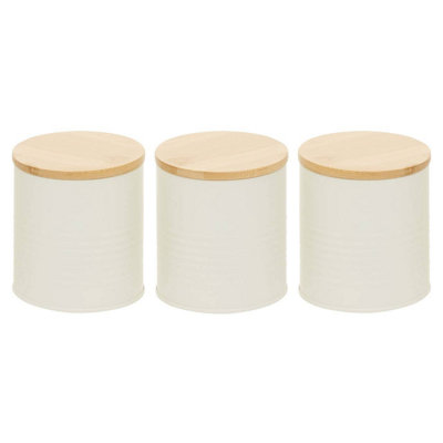 Maison by Premier Set Of Three Alton Cream Cannisters | DIY at B&Q