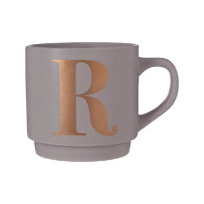 Maison by Premier Signet Grey R Letter Mug | DIY at B&Q