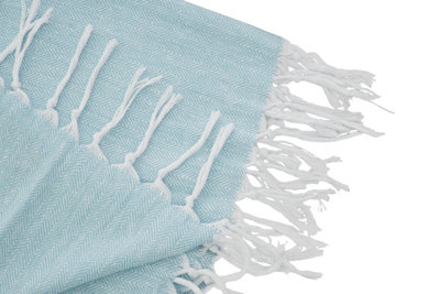Maison by Premier Thread & Loom Heritage Blue Hammam Towel