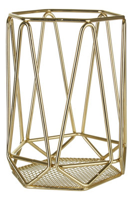Maison by Premier Vertex Gold Finish Utensil Holder | DIY at B&Q