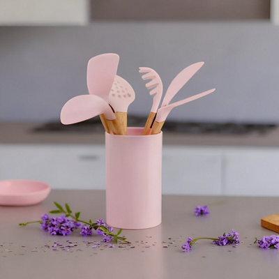 Maison by Premier Zing 7Pc Pastel Pink Utensil Set