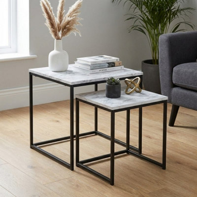 Maison Marble Effect Nesting Tables