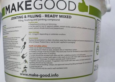 Make Good Jointing and Filling Ready Mixed Plaster Repair Filler - 2 ...