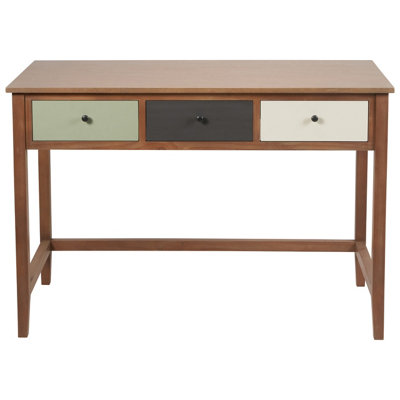 Make It A Home Arezzo Pine Wood Sage Multicoloured 3 Drawer Desk | DIY ...