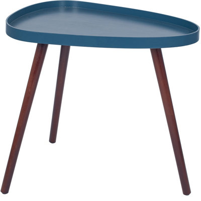 Make It A Home Ettore Dark Pine Lipped Teardrop Side Table | DIY at B&Q