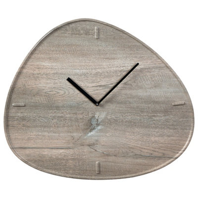 Make It A Home Vaile Grey Oak Veneer Tear Wall Clock | DIY at B&Q