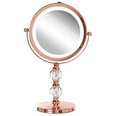 Makeup Mirror LED CLAIRA Rose Gold