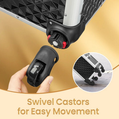 Makeup Trolley, Makeup Case on Wheels, Beauty Trolley with 2 Drawers ...