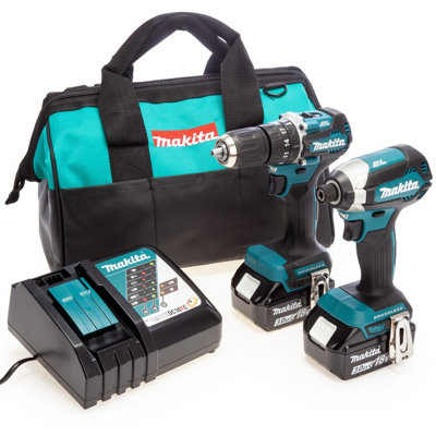 Makita 18v DLX2460X1 Brushless Kit DHP487 Hammer Drill DTD153 Impact ...