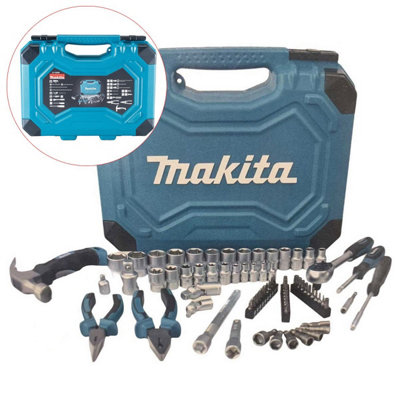Makita 75 Piece Maintenance Kit Hand Tool Ratchet Socket Set Wrench ...