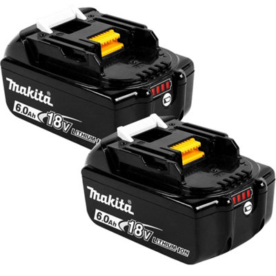 Makita BL1860B x 2 18V LXT Li-ion 6.0Ah Genuine Battery 197422-4 Pack of 2