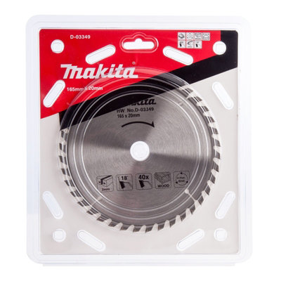 Makita D 03349 Circular Saw Blade 165 X 20 40 Teeth Suits DSS611 DSS610 DHS680