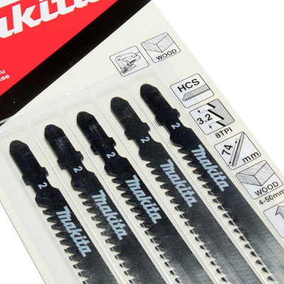 Makita D-34877 5 Piece Jig Saw Blades - Fast & Straight Cuts For Soft ...