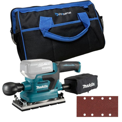 Makita DBO380Z 18v 1/3 Sheet Brushless Sander Cordless + Bag + Sanding Sheets | DIY at B&Q