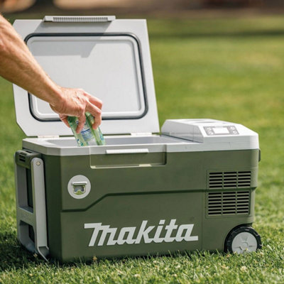 Makita DCW180Z 18v LXT 20L Cooler & Warmer Cool Box Wheeled Bare + Plug ...