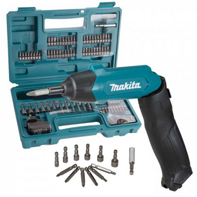 Makita DF001DW 3.6v Cordless Lithium Ion Pencil Screwdriver 81 Piece Bit Set