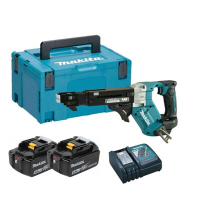 Makita DFR551RTJ-KIT LXT 18v Brushless Auto Feed Screwdriver Li-Ion + 2 ...