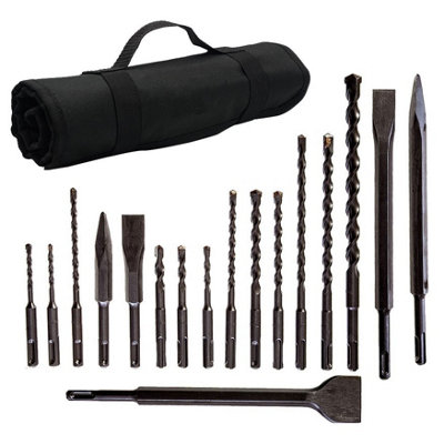 Makita DHR242Z 18v LXT SDS Rotary Hammer Drill + 17 Piece Bit Set Point ...