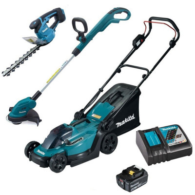 Makita DLM330RT 18v LXT Lawn Mower 33cm 1x5ah Battery DUR181Z Trimmer ...