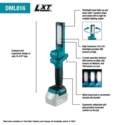 Makita DML816 18V LXT Cordless Flashlight