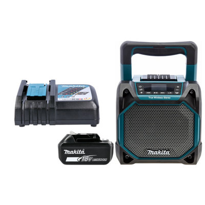 Makita DMR203 12V Max/18V CXT/LXT Cordless/AC Jobsite Speaker With 1 x ...
