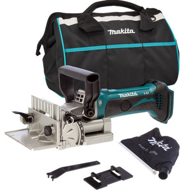 Makita DPJ180Z 18v LXT Cordless Biscuit Jointer 100mm Dowel Joint Bare ...