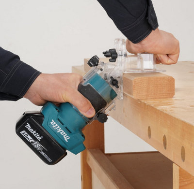 Makita DRT52Z 18V LXT Cordless Brushless Laminate Router Trimmer + 12pc Set